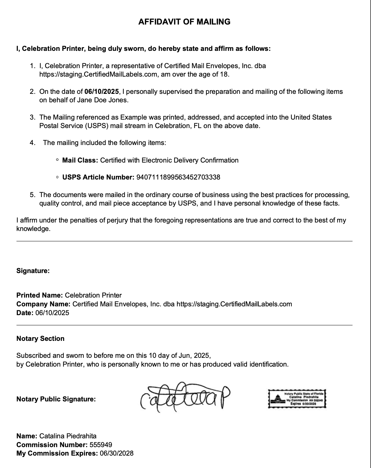 Certificate vs. Affidavit of Mailing: What’s the Difference?